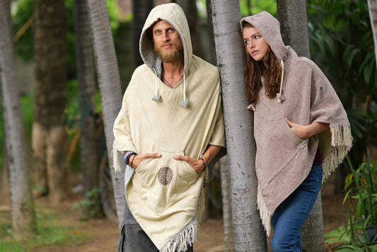 Ponchos made from 100% sheep's wool & Baja ponchos in hippie style